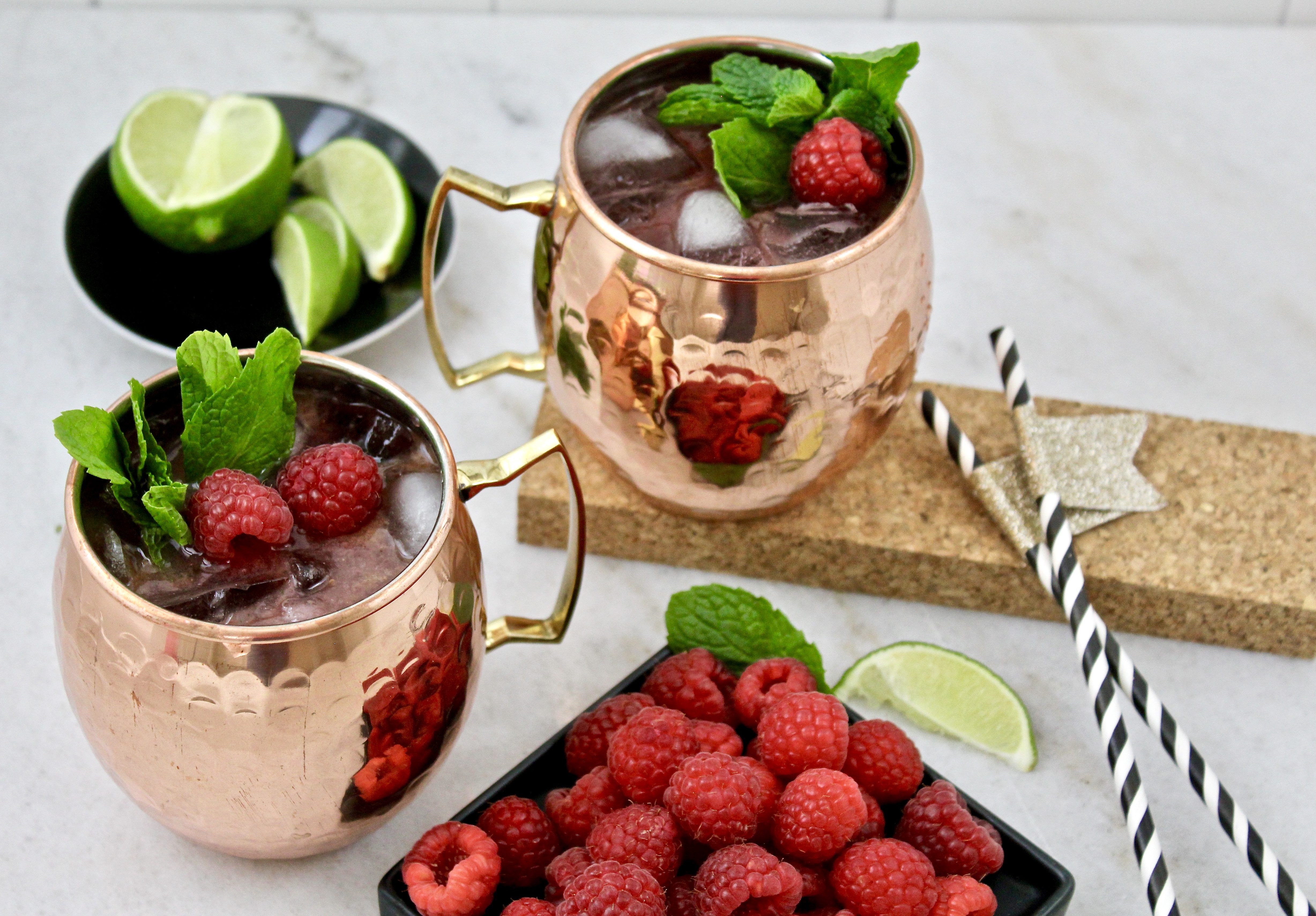 Raspberry Mint Moscow Mule — Pearls and Sneakers